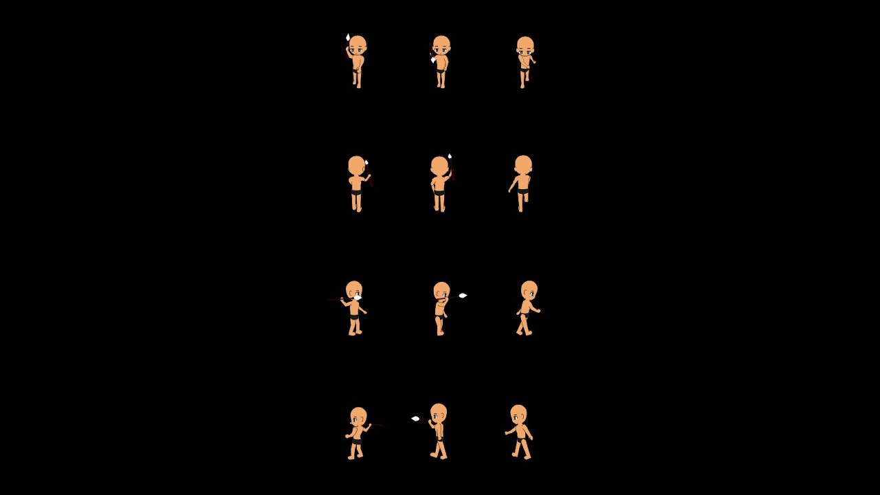 [Game Assets] 2D RPG Throwing Weapons Man Base Sprite Trailer Video ...