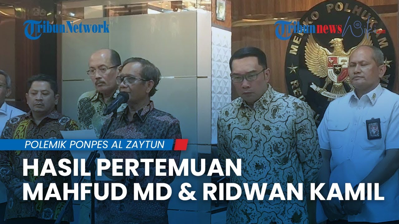 HASIL PERTEMUAN Mahfud MD & Ridwan Kamil terkait Kasus Ponpes Al Zaytun, Hasilkan 3 Tindakan ...