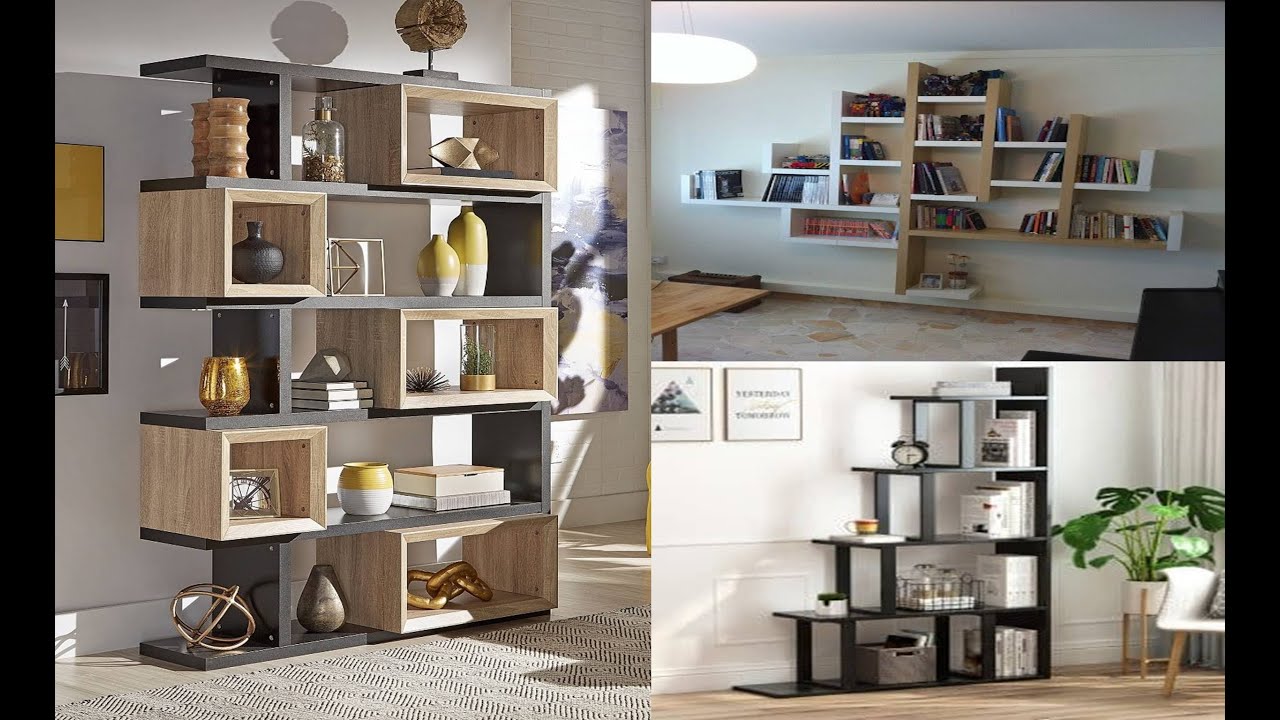 Book shelf & book rack designs/ wooden book shelves ideas - YouTube