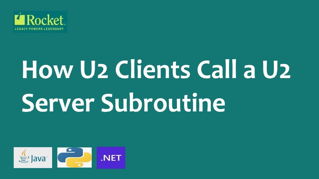 How U2 Clients Call a U2 Server Subroutine - YouTube