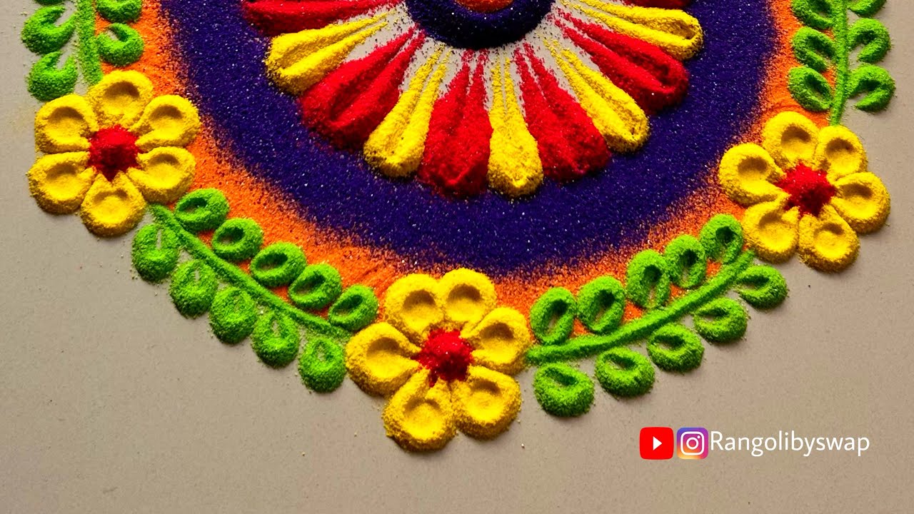 Beautiful Rangoli Design | Easy Rangolis | Daily Rangoli | Simple ...