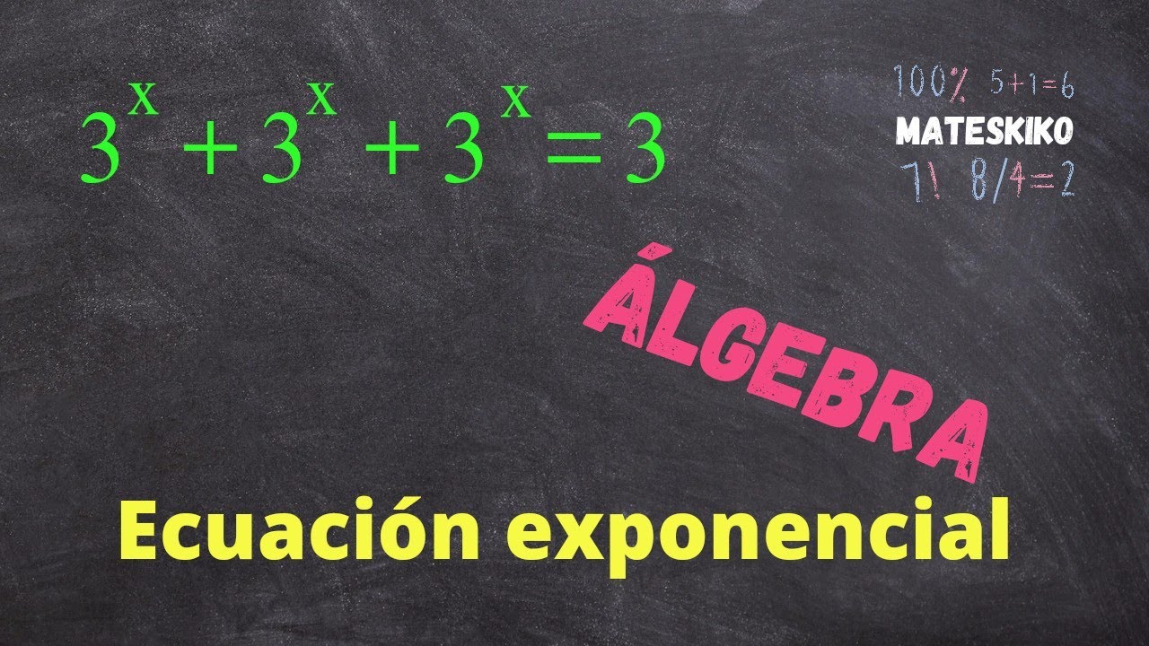Ecuación exponencial. Resuelve de forma FÁCIL. - YouTube