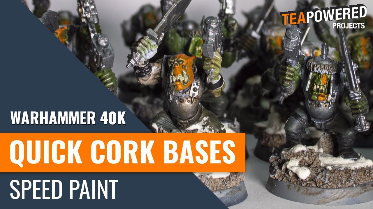 ⚒️ EASY Cork Rocky Warhammer Bases with SNOW | Miniature Bases - YouTube