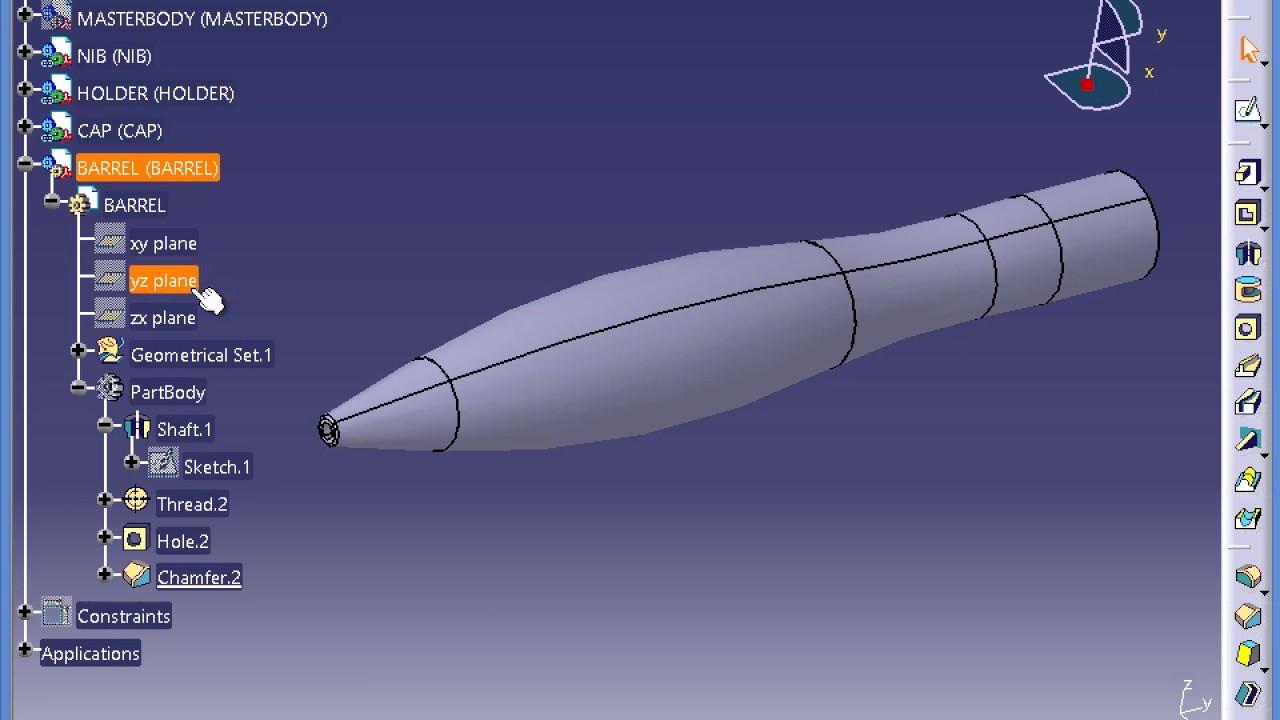 MODELING A RETRACTABLE BALLPOINT PEN - PART 2 (FINISH) - YouTube