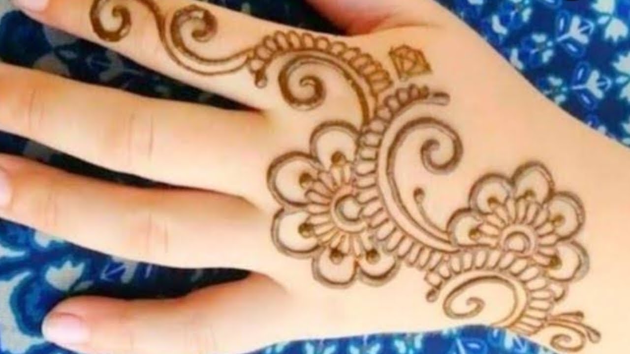 Most Simple & Easy Back Hand Mehndi Design | Amazing Mehndi Design ...
