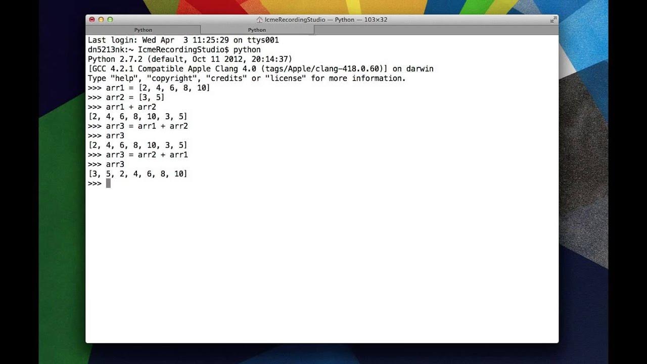 2 - Python Lists - Concat (+) - YouTube