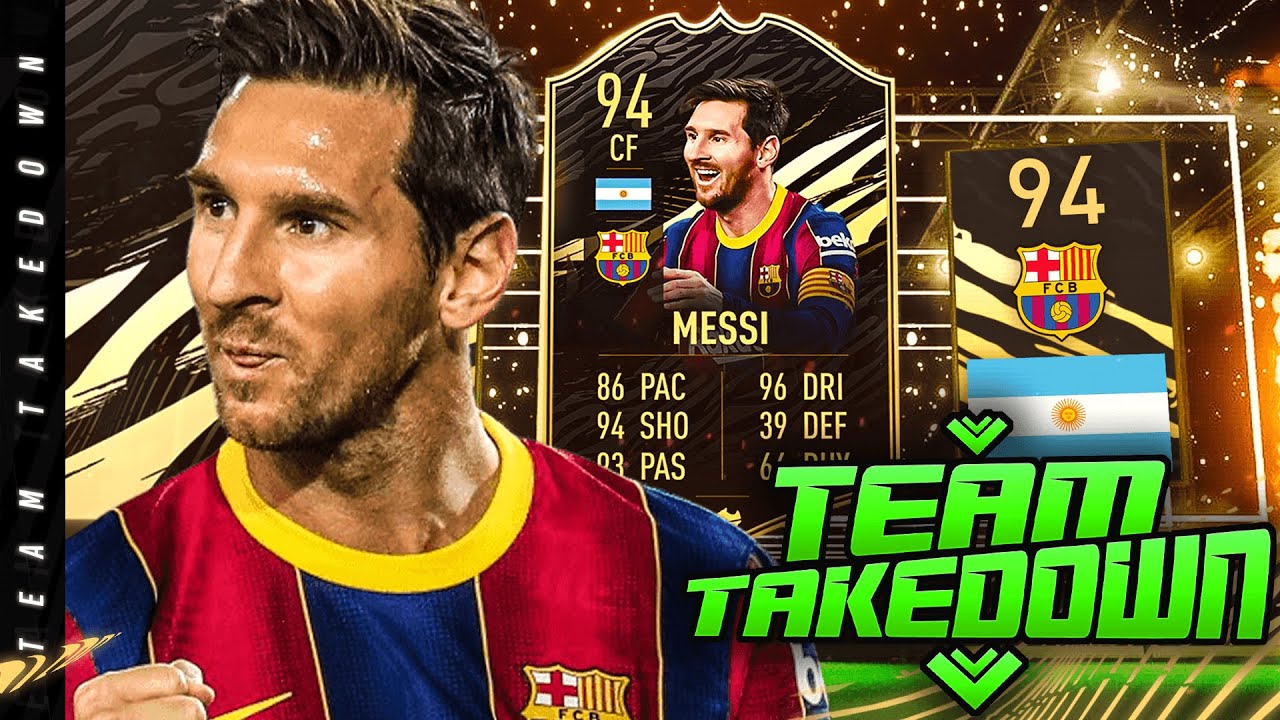 94 TOTW CF Lionel Messi Team Takedown!!! - YouTube