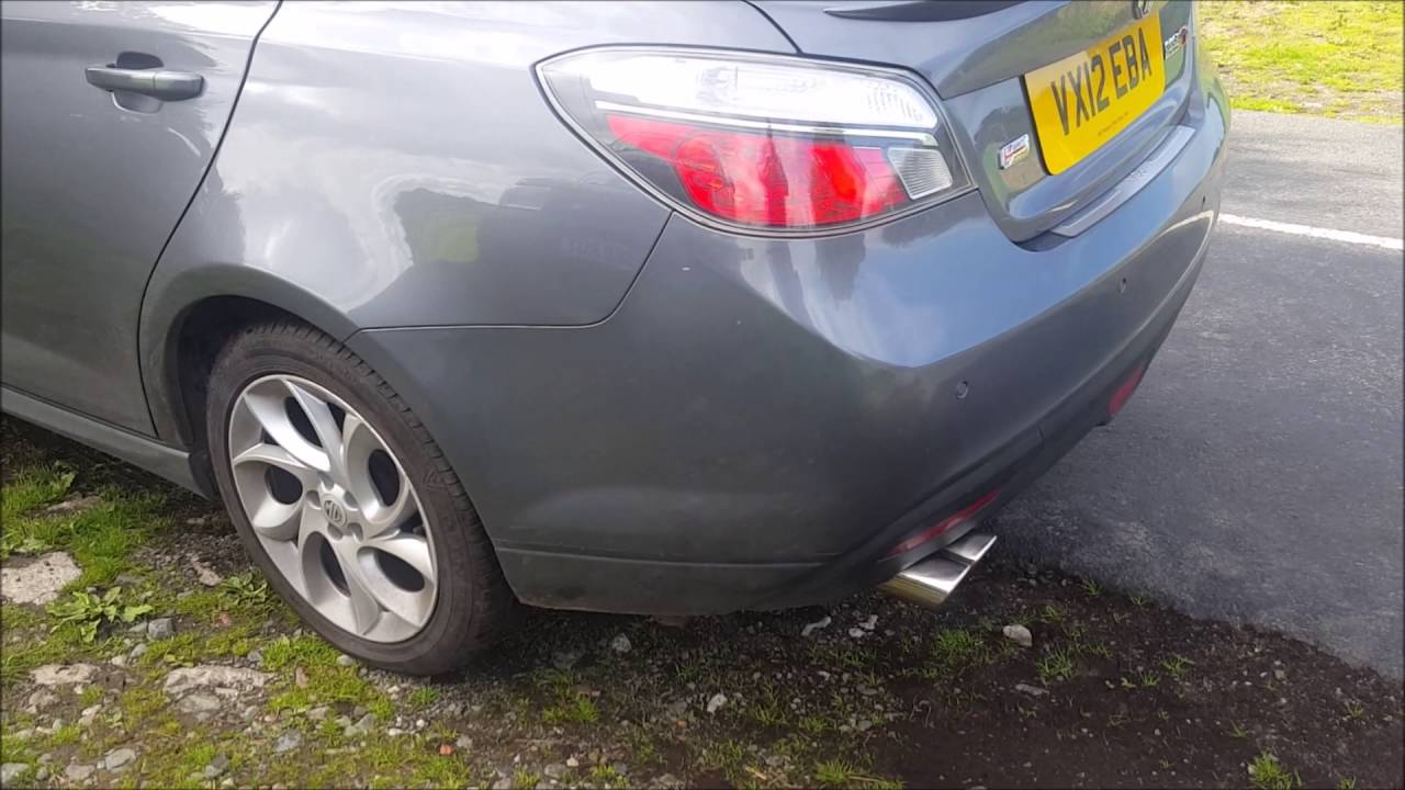 MG6 2" Cat Back Stainless Steel Exhaust System - YouTube