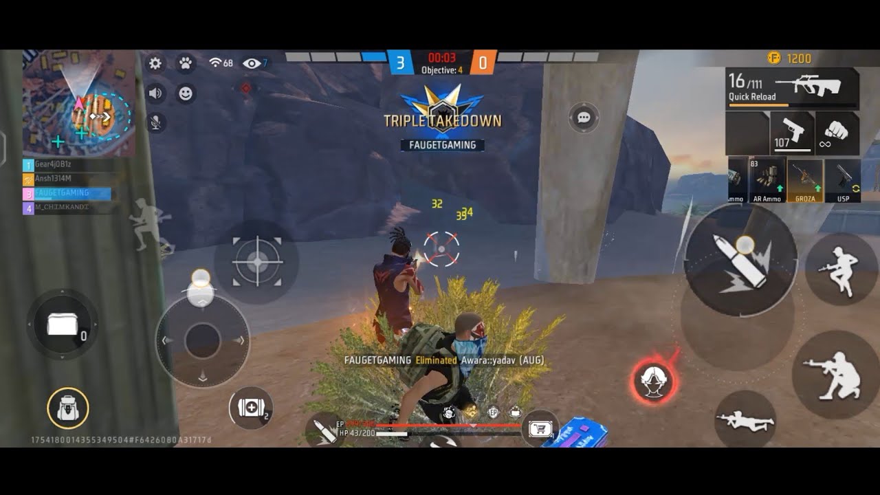 garena free fire: CS Ranked 4v4 wine all round had shot !class squad ...