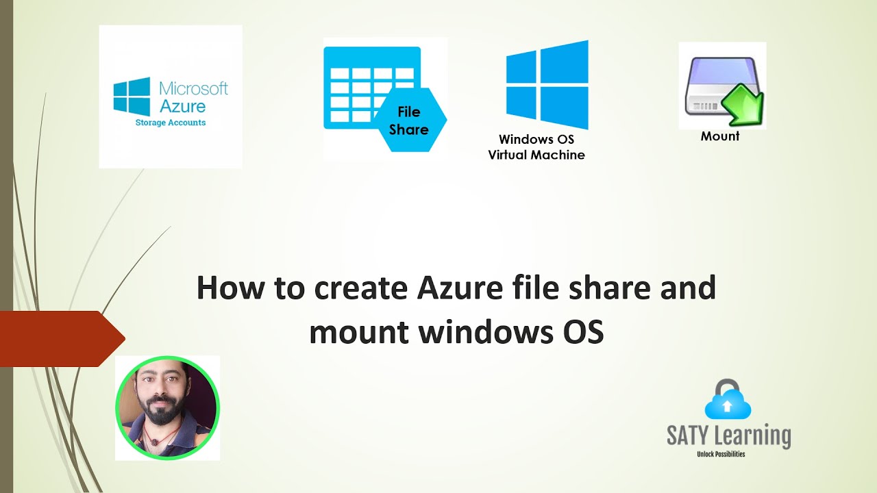 How to create Azure file share and mount windows OS - YouTube
