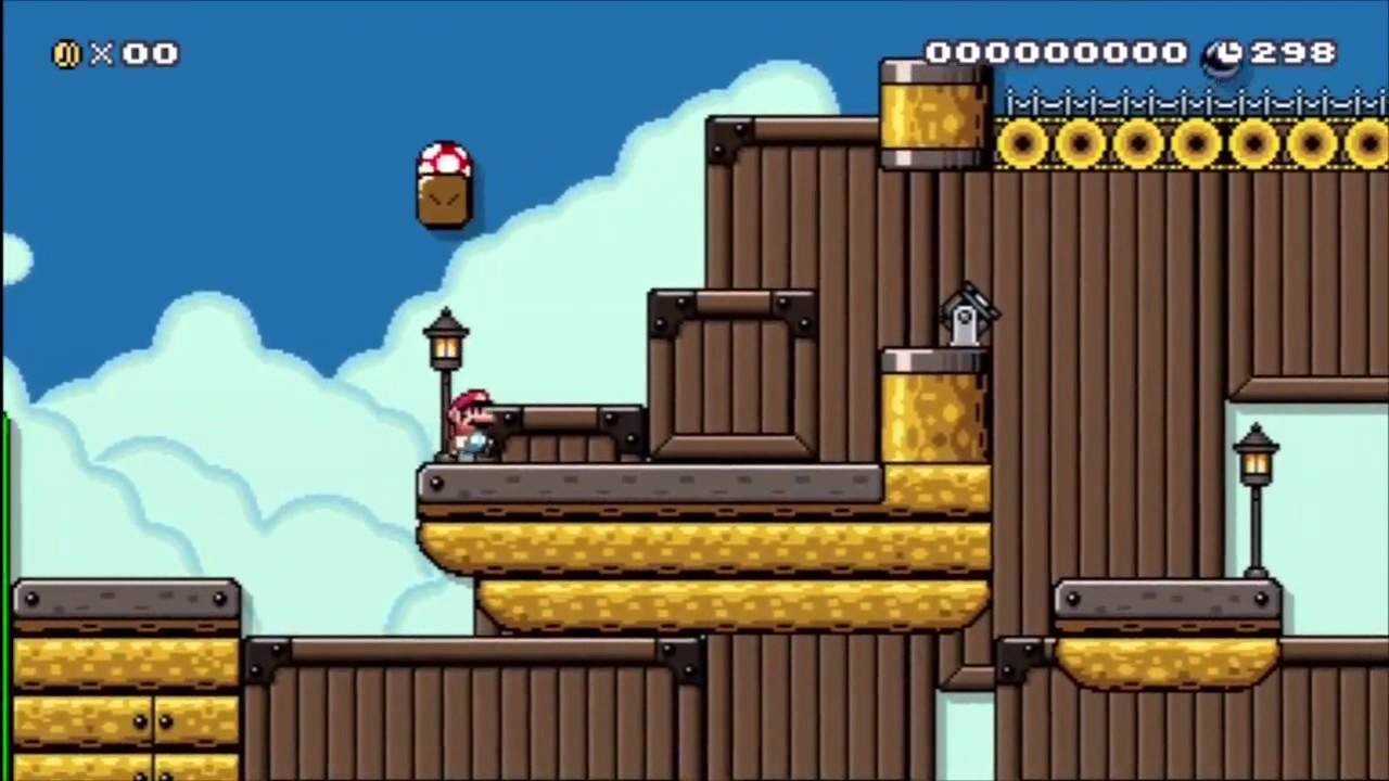 Super Mario Maker: Stages that change with the water level? - YouTube