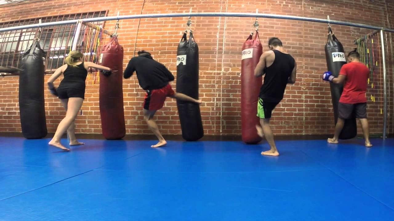 Kickboxing class at Fight Academy Pasadena - YouTube