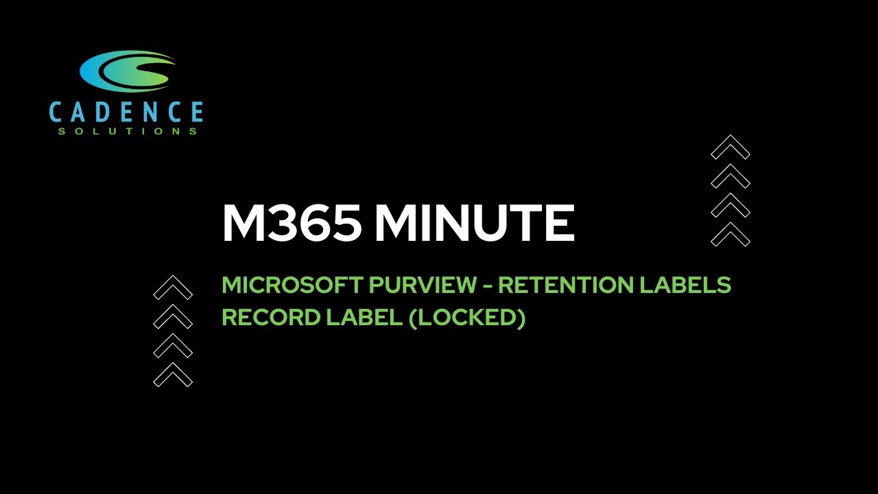 Microsoft Purview Retention Label Types - Record Label (locked) - YouTube