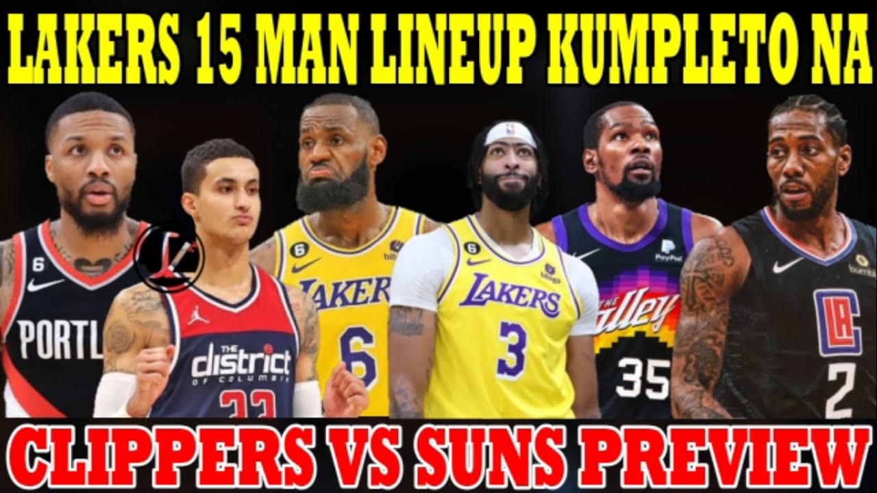 LAKERS 15 Man LINEUP KUMPLETO na AABOT FINALS ayun kay KUZMA ...