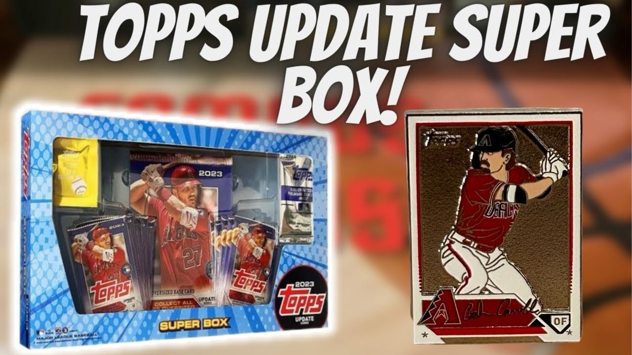 🚨RARE COLLECTIBLE PINS! 2023 TOPPS UPDATE SERIES SUPER BOX REVIEW ...