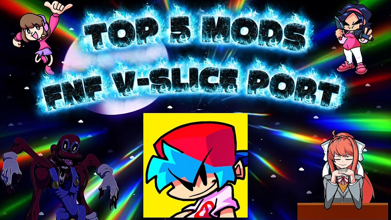 🔥FNF MOD🔥TOP 5 MODS EPICOS DE FRIDAY NIGHT FUNKIN' MOBILE V-SLICE PORT ...