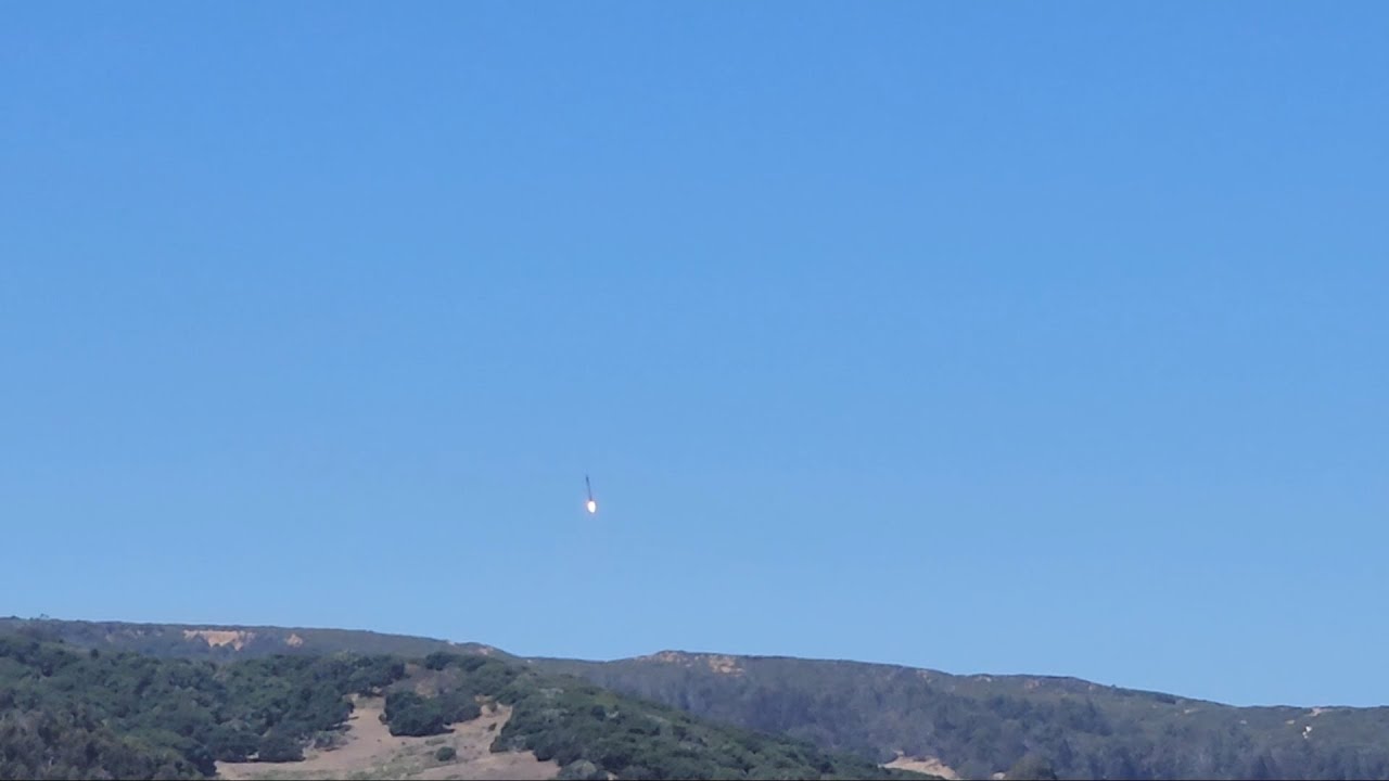 Falcon 9 Booster Landing at Vandenberg!! | Sonic Booms😲 #rocketlaunch # ...