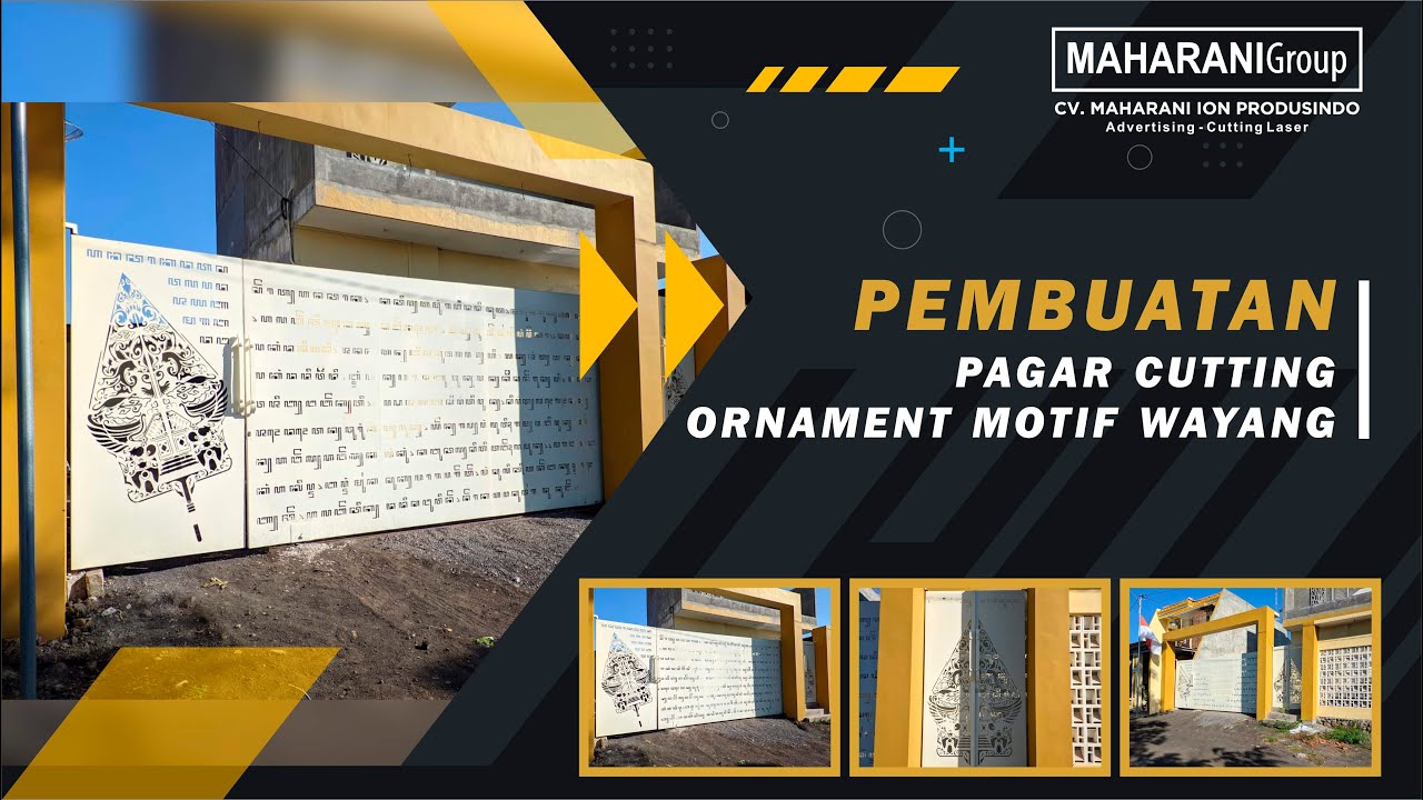 Pembuatan Pagar Rumah Cutting Ornament Motif Wayang - YouTube