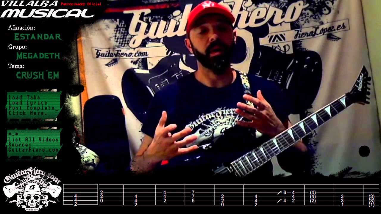 Como tocar "Crush´em" (Megadeth) by Guitarfiero - YouTube