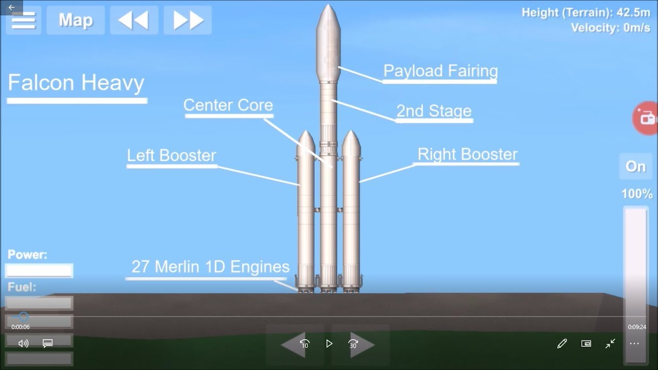 Falcon Heavy Test Flight | SpaceFlight Simulator - YouTube