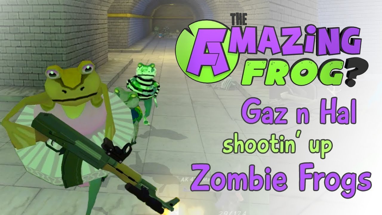 Amazing Frog? Gaz n Hal Shootin' up Zombie Frogs - YouTube