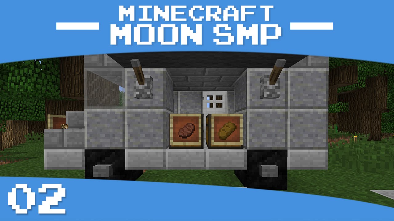 Minecraft Moon SMP Episode 02: Base & FIRST SHOP! - YouTube