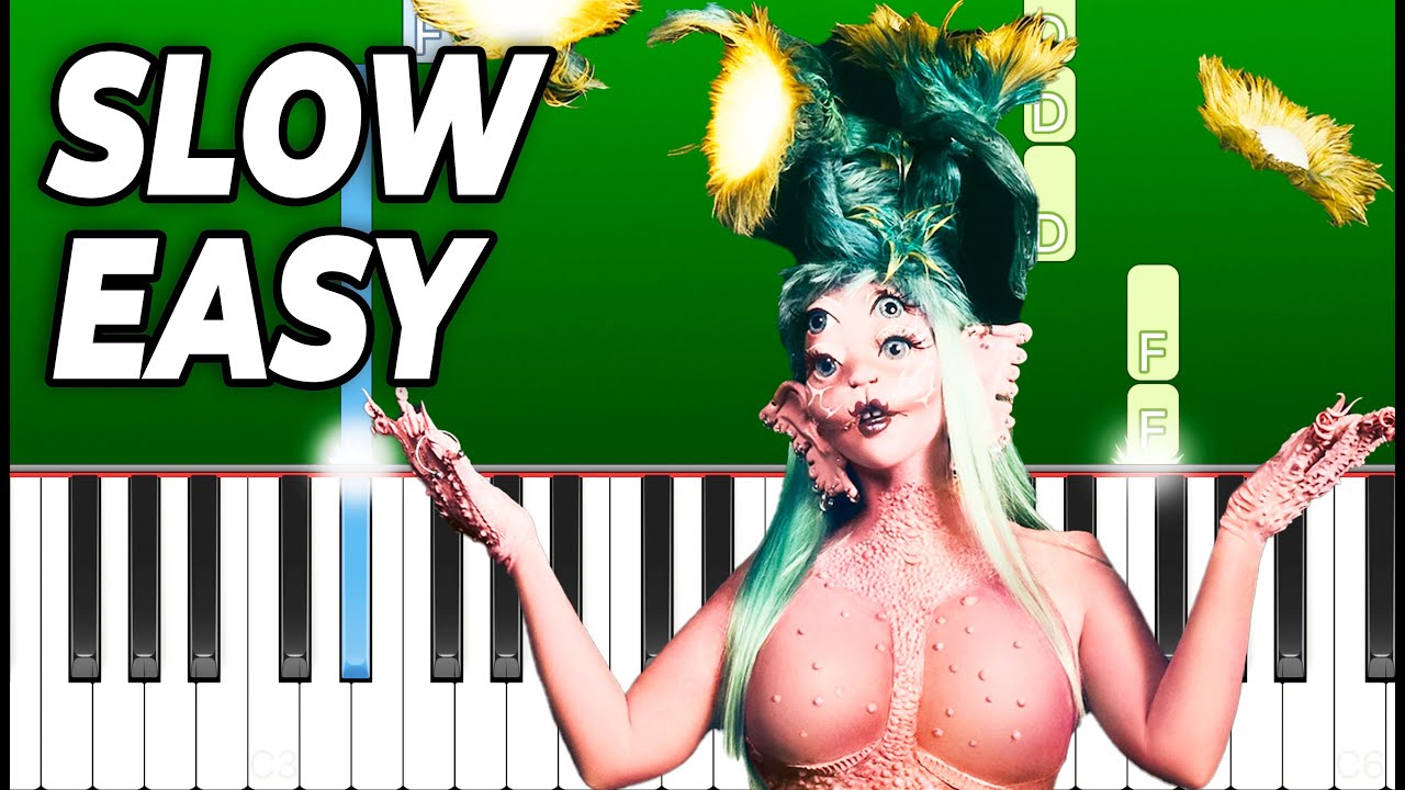 Melanie Martinez - DEATH - Slow Easy Piano Tutorial - YouTube