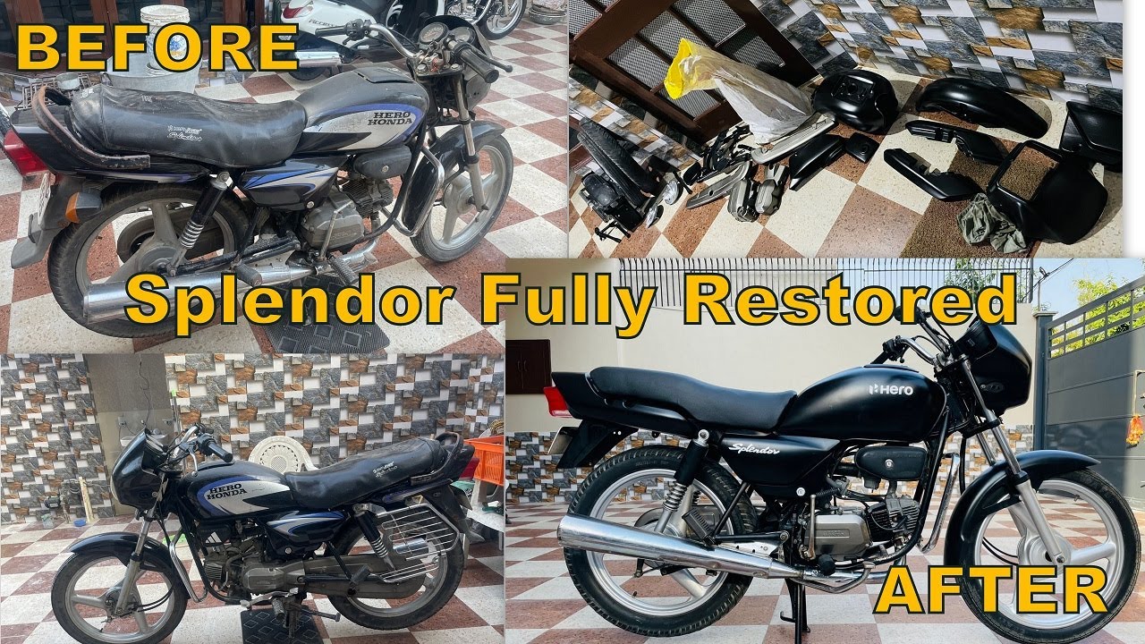 Splendor Fully Restored || Matt Black Paint || Moneysinghofficial - YouTube