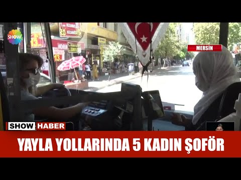 Yayla yollarında 5 kadın şoför