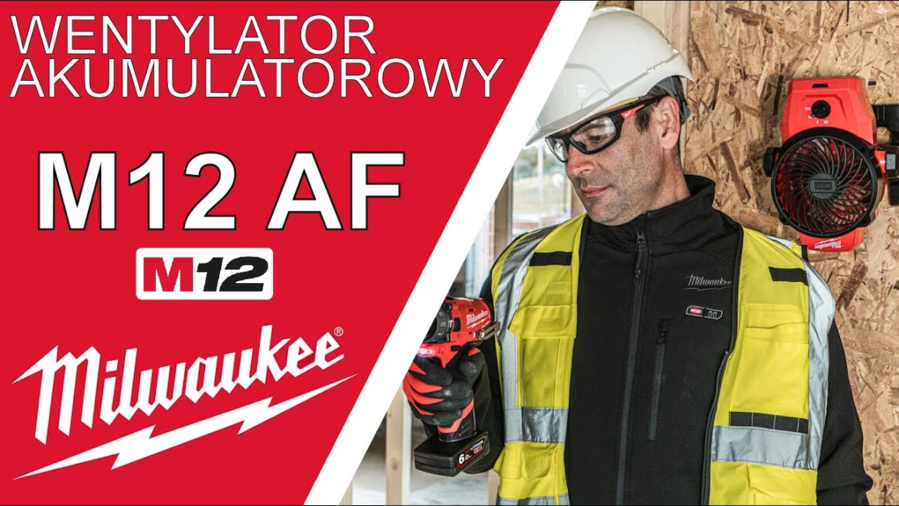 MILWAUKEE M12 AF wentylator akumulatorowy - YouTube