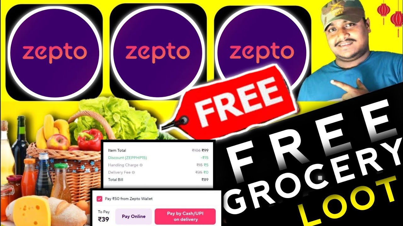 🤯🍟100₹ Grocery Only 39₹ | Free Shopping Loot Today | Zepto New User ...