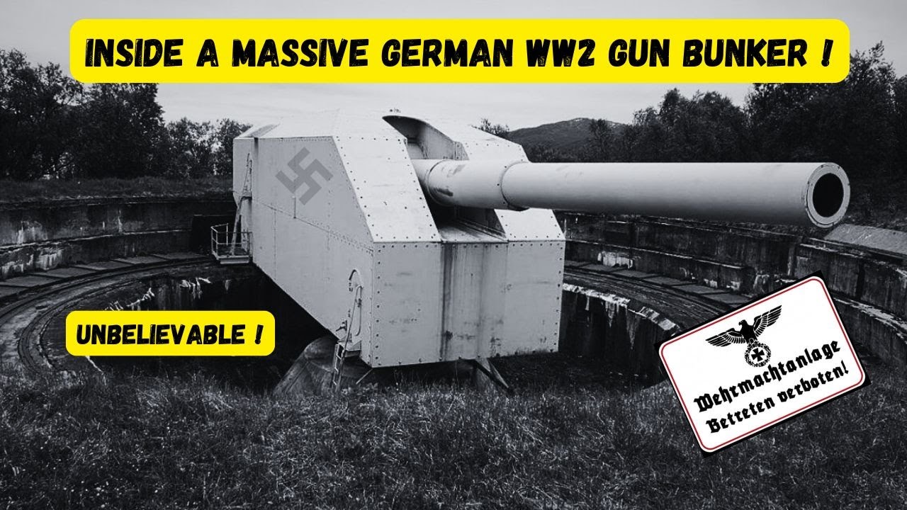 Inside a MASSIVE German WW2 gun bunker. You will not believe what is in ...