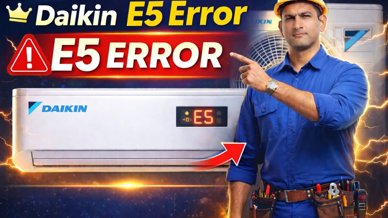 Daikin AC A5 Error Code DC inverter A5issue Complete Fix - YouTube