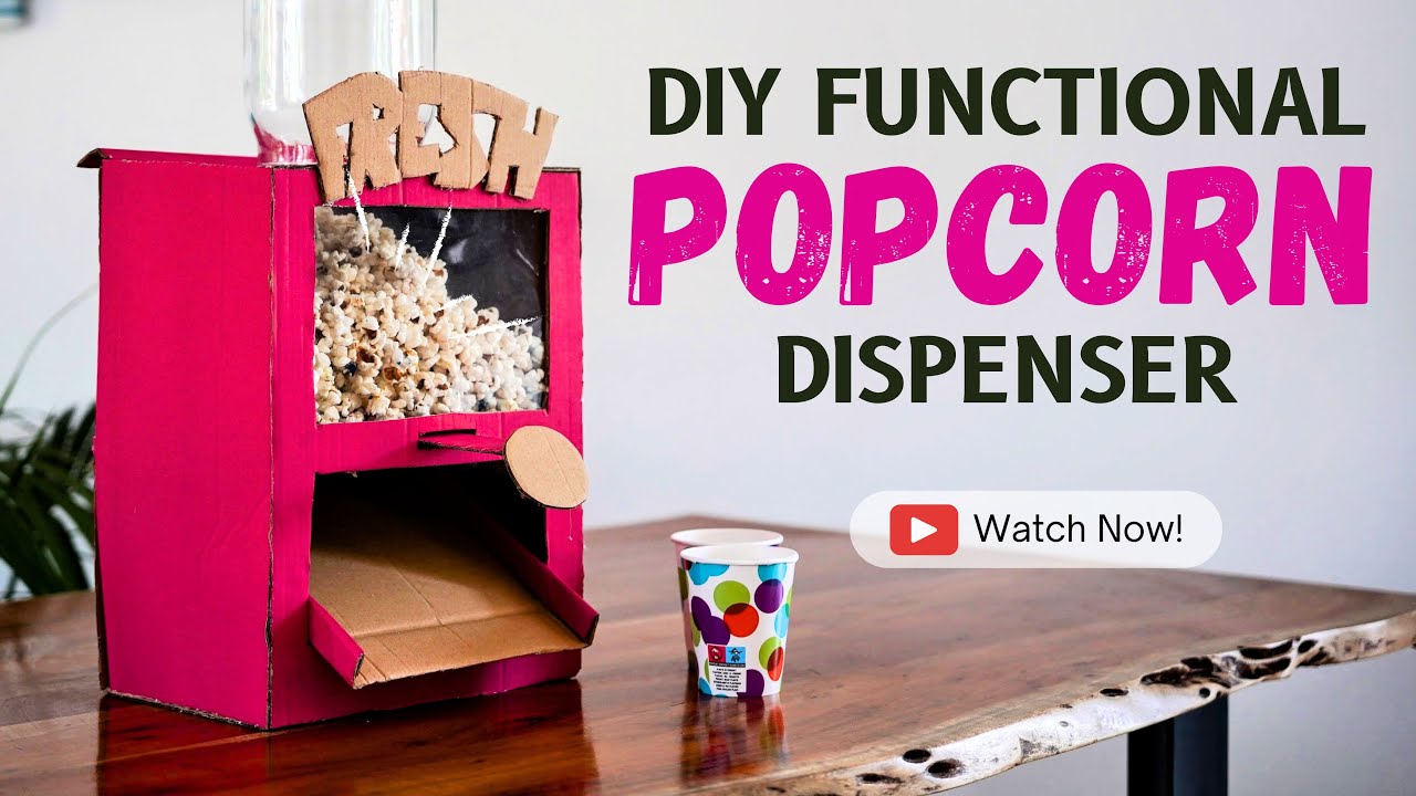 DIY Popcorn Dispenser from Cardboard: Easy & Fun Craft for Kids ...