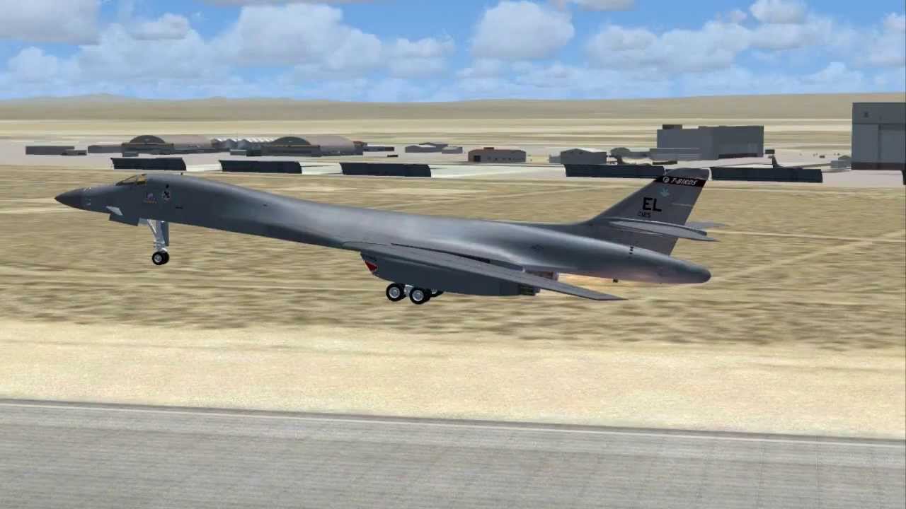 Rockwell Lancer B-1 Bomber Edwards AFB folding wings - YouTube