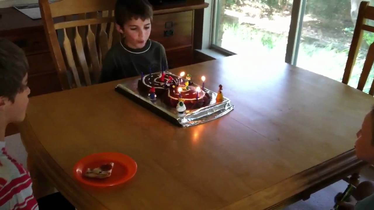 Ian's birthday cake - YouTube