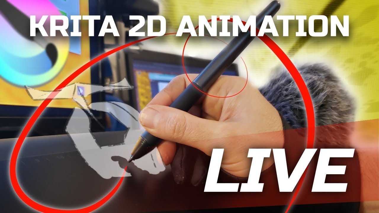 LIVE with Krita 2D Animation - Paper Airplane Flight - YouTube