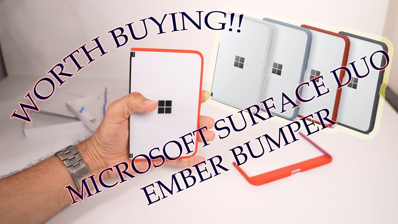 Microsoft Surface Duo: Ember Color Bumper Great Protection! - YouTube