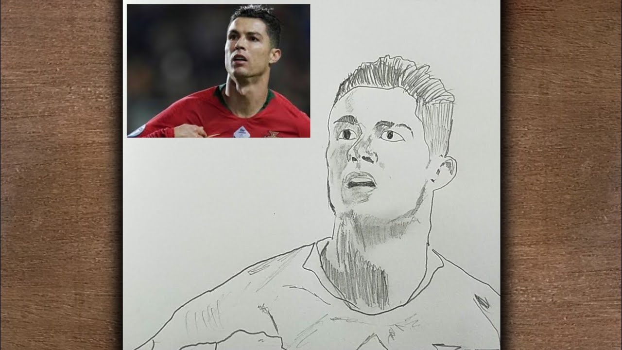 draw a sketch of Cristiano Ronaldo's face - Cristiano Ronaldo ...