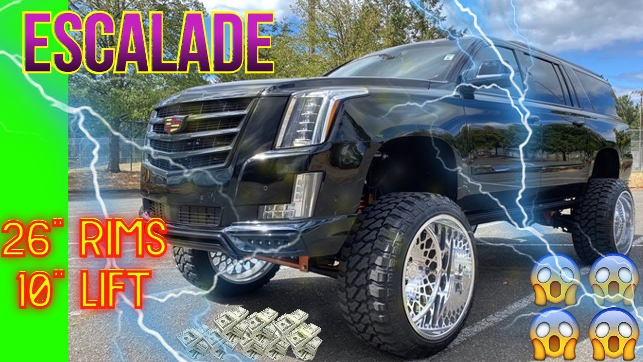 * 4k * ESCALADE MONSTER TRUCK - 10 INCH LIFT - 26 INCH RIMS - ESV ...