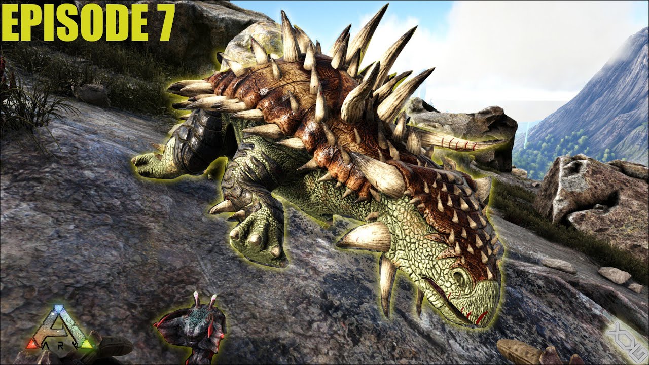ARK SURVIVAL EVOLVED :ISLAND MAP : EP 07 Taming a Ankylosaurus and ...