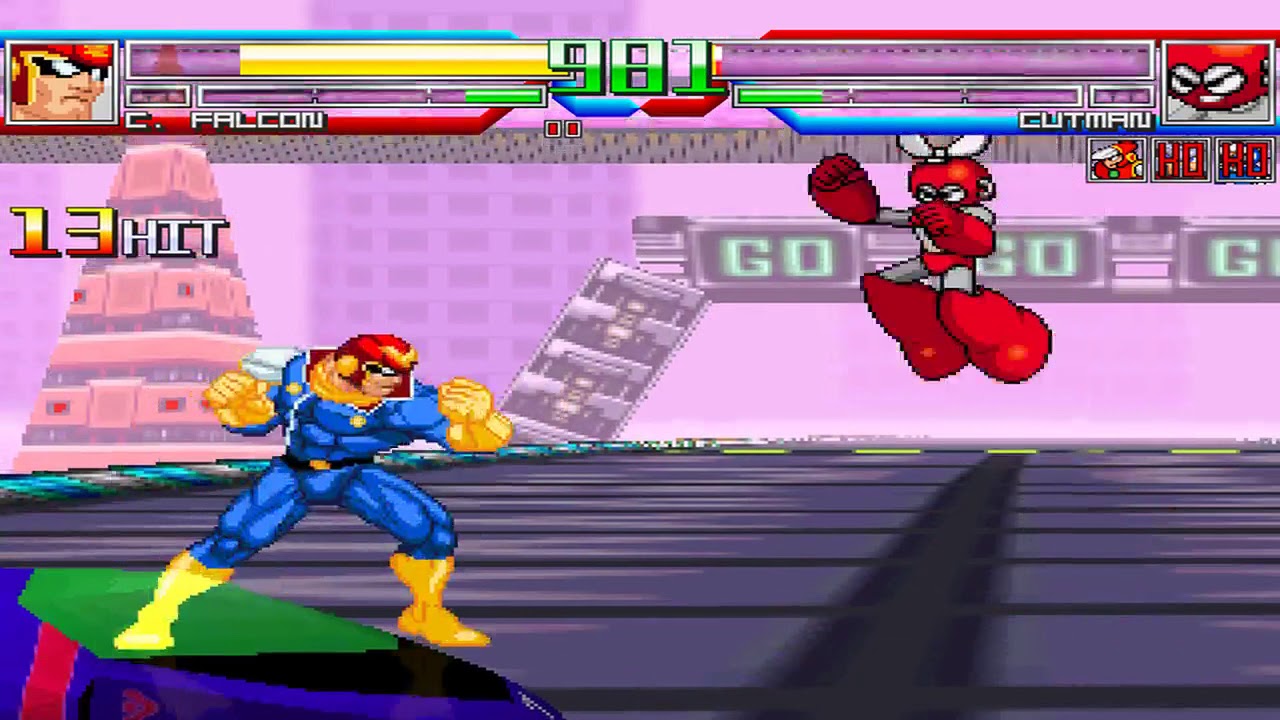 NICK54222 MUGEN: Captain Falcon (me) VS IceMan, FireMan, CutMan, and ...