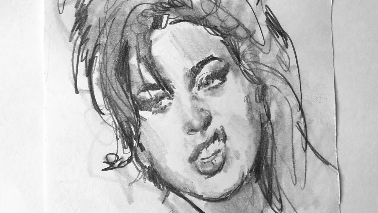 How to draw quickly Amy Winehouse - YouTube