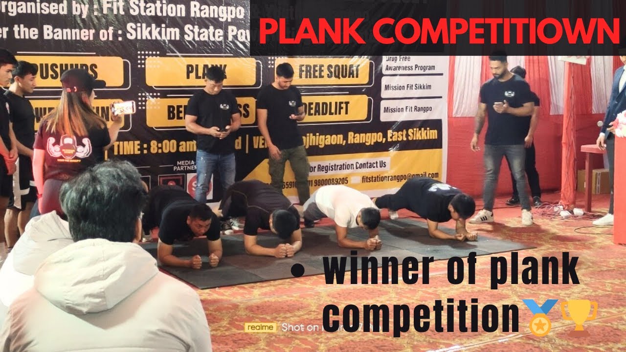 Plank Competition Winner🏆 1st Fittest Open Fitness Competition Men ...