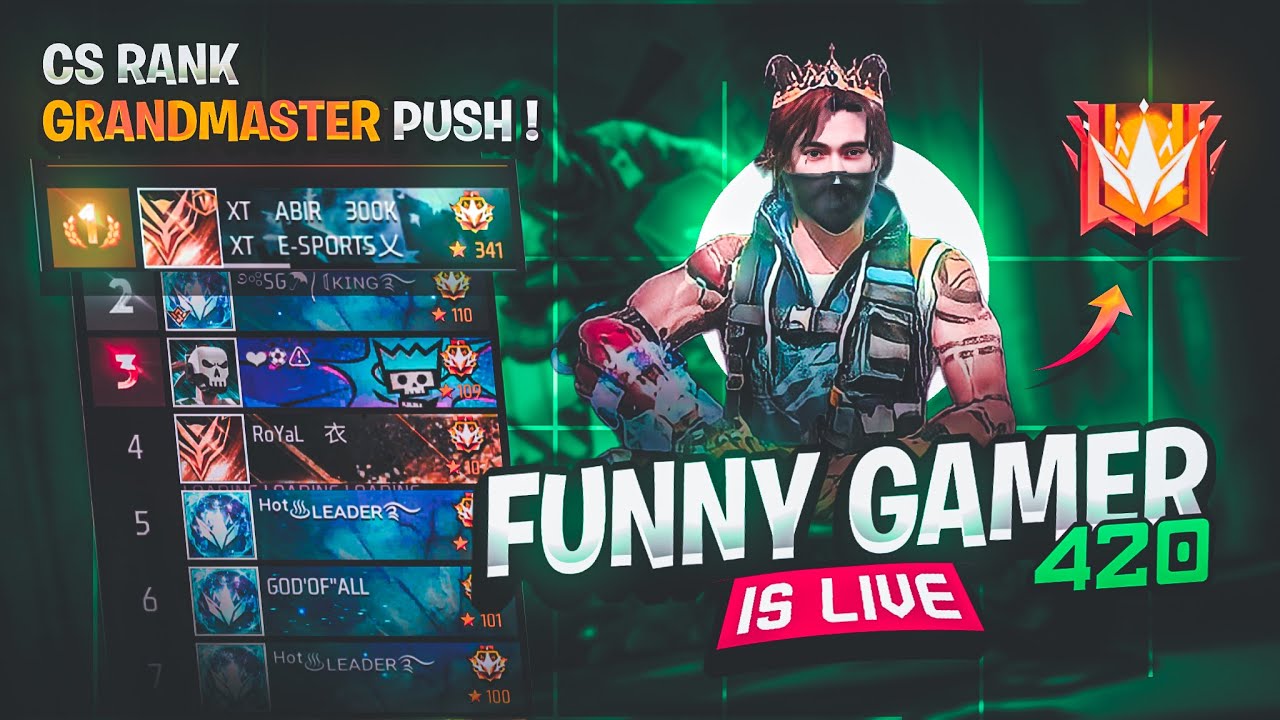 LET'S PUSH TO BR RANK TOP 1 🏆 FUNNY GAMER 420 IS LIVE 🛑 #freefire # ...