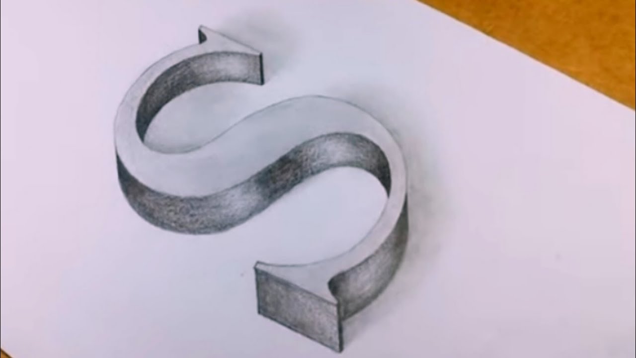 How to draw a 3d letter || how to draw - YouTube