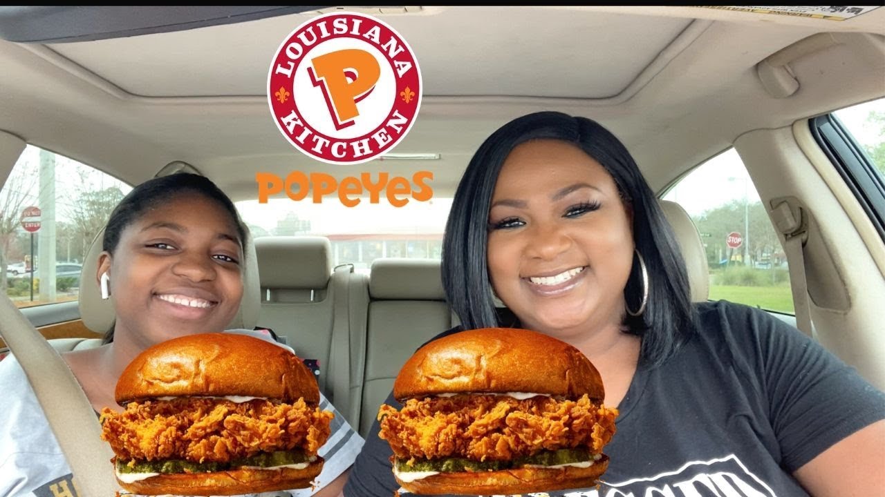 Popeyes Chicken Sandwich Mukbang Eating Show Youtube