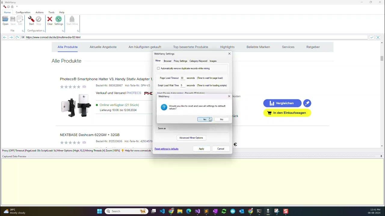 Scrape Product Data from Conrad.de using WebHarvy - YouTube