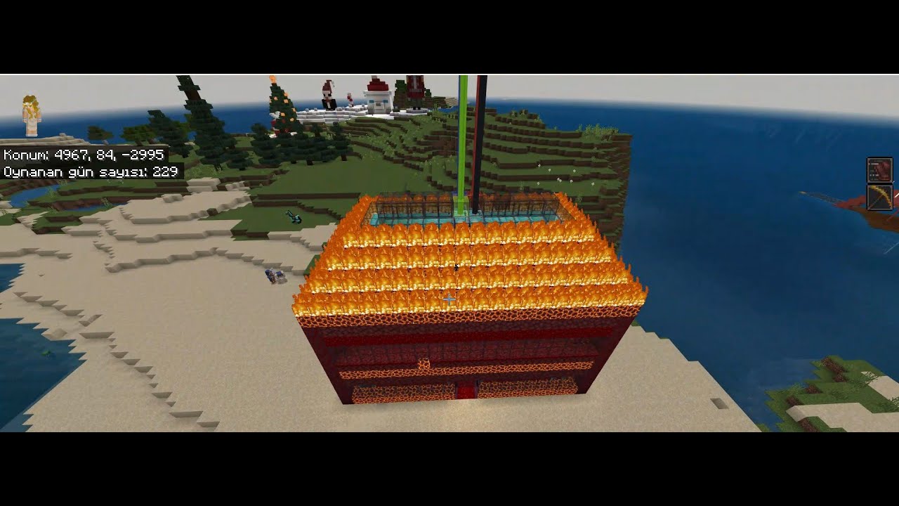 Minecraft Flame House Tour | Epic Fire House Build! - YouTube