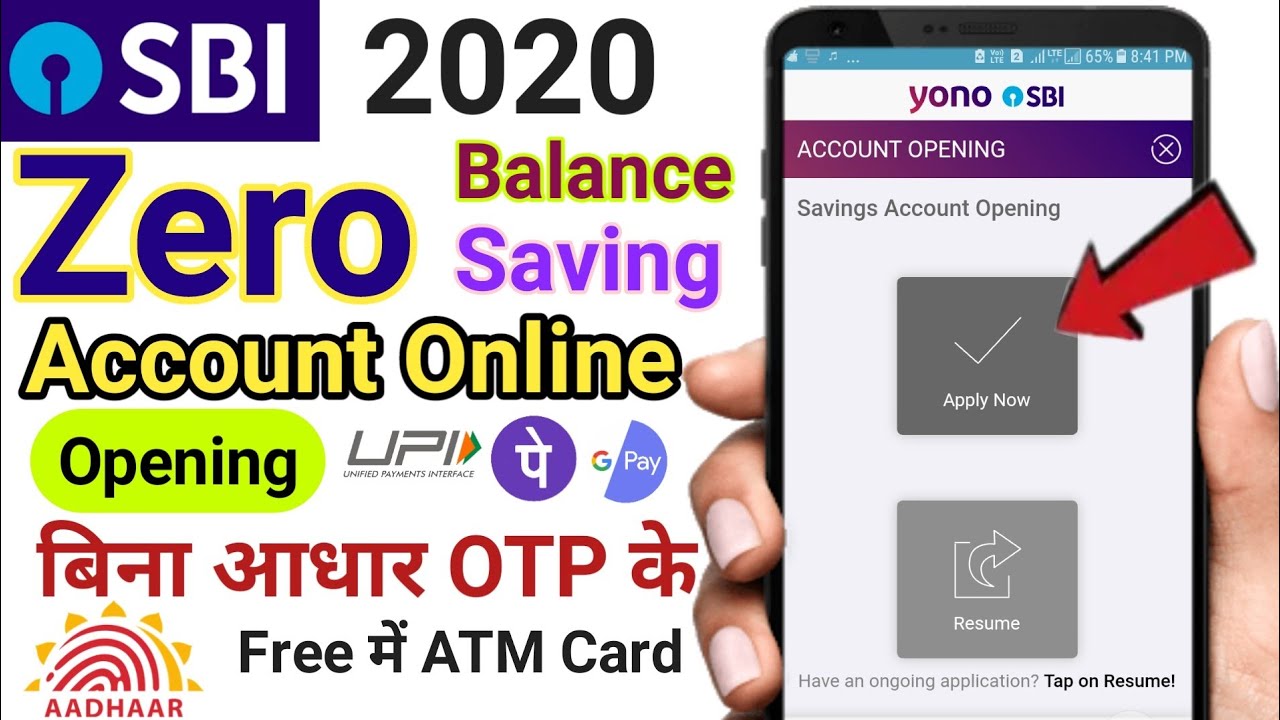 sbi saving account online open | sbi zero balance account open | state ...